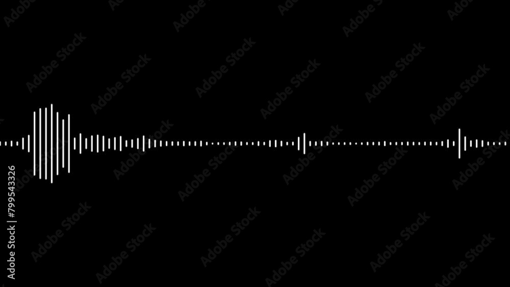Sound wave isolated on black background. equalizer animation ...