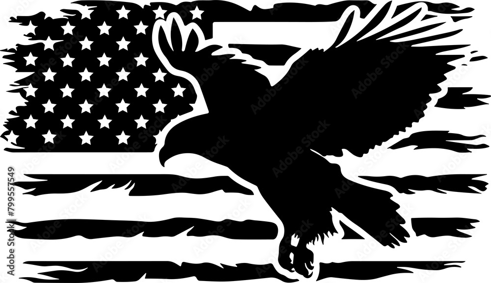 Eagle USA flag svg png, Eagle on flag svg, Eagle through flag svg png ...