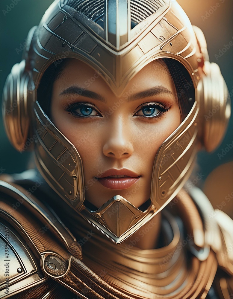 gladiator female. captive gaze to the camera, a sense that is ...