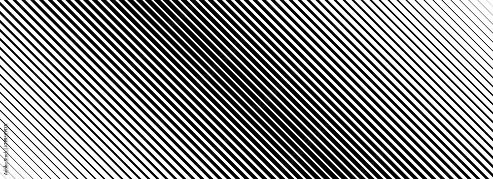 Oblique line halftone gradient texture. Fading diagonal stripe ...