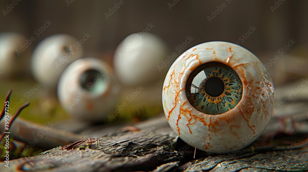 A collection of photos series showcasing the life cycle of a googly eye ...