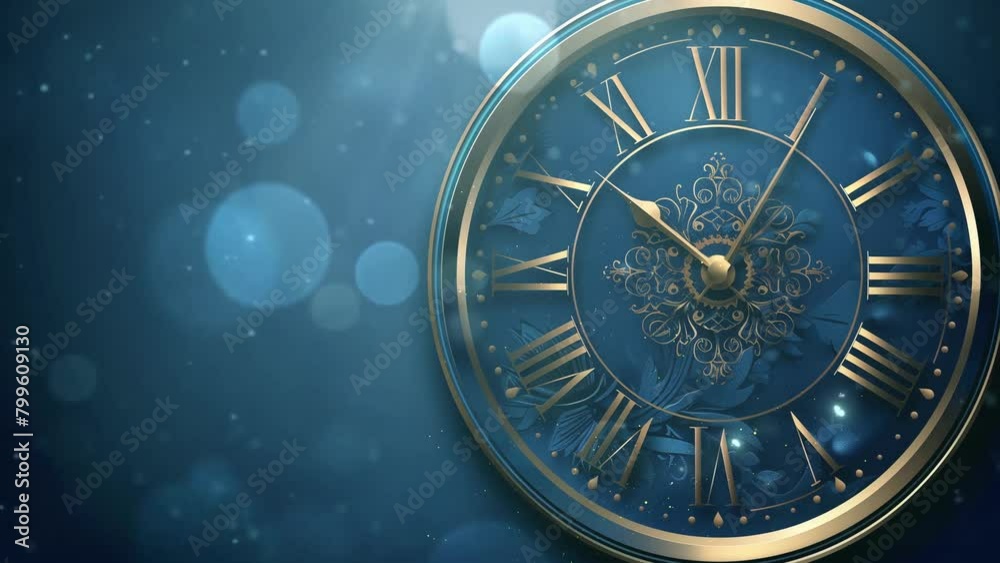 clock background design- clock background with blue. seamless looping ...