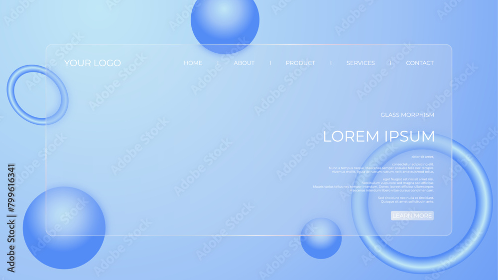 BACKGROUND 86 LANDING PAGE DESIGN WITH GLASSY BACKGROUND MODERN GLASS ...