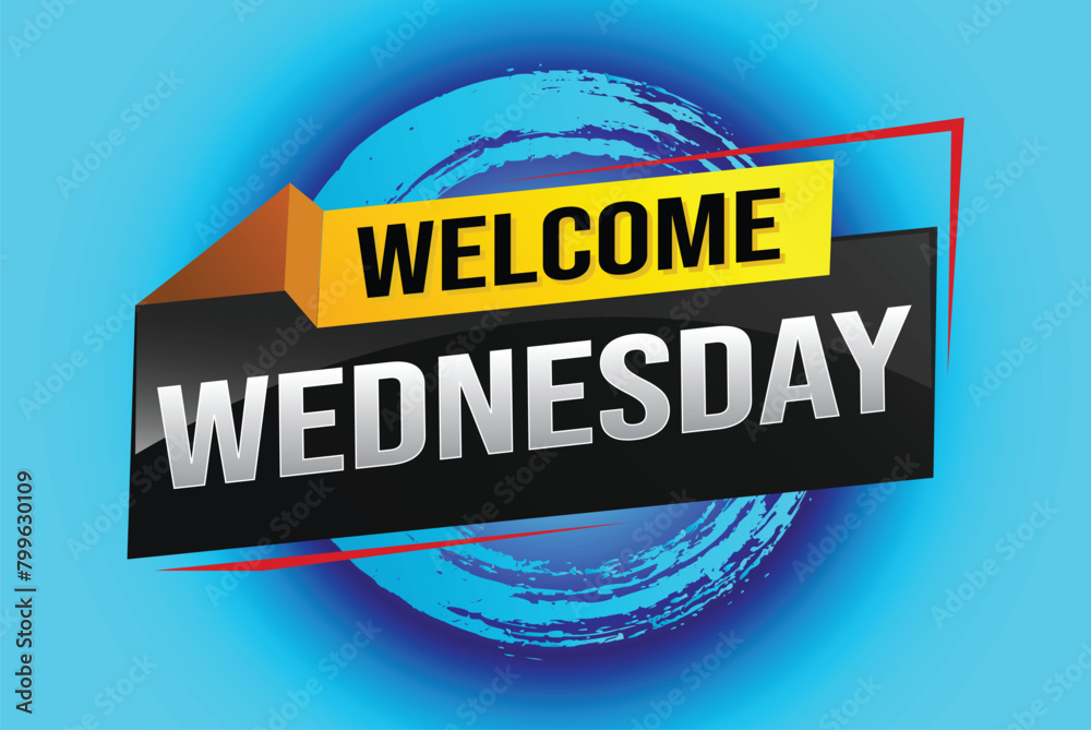welcome wednesday word text concept icon logo sign symbol vector note ...