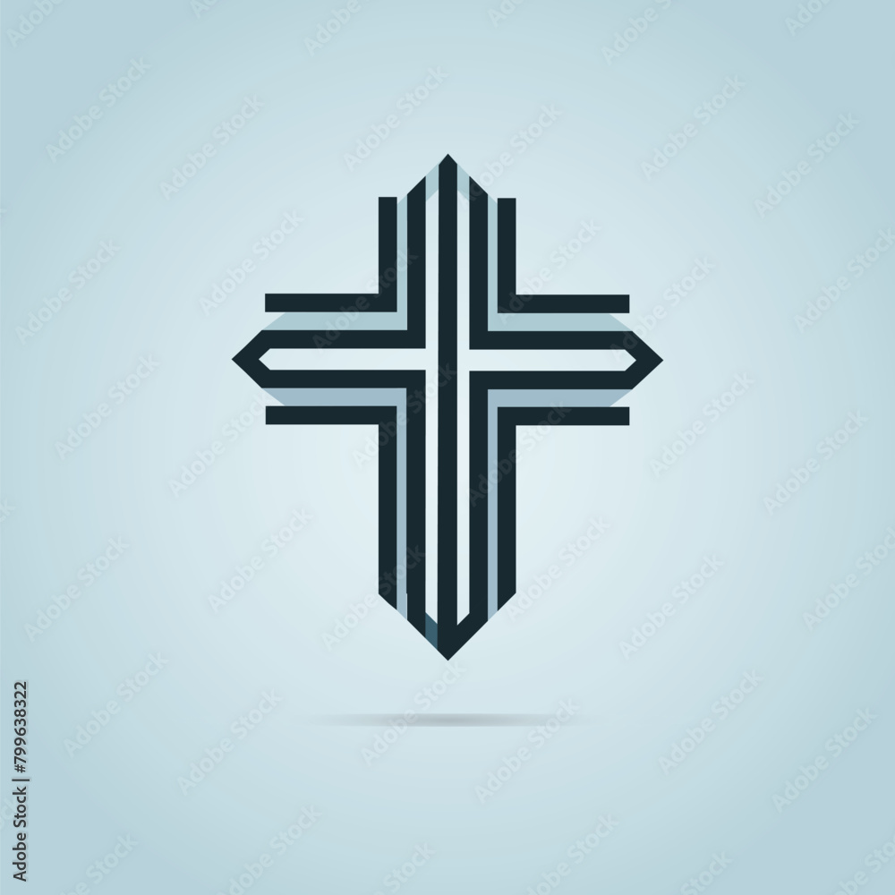 vector cross symbol. Icons set. Cross of christian religion. Jesus ...