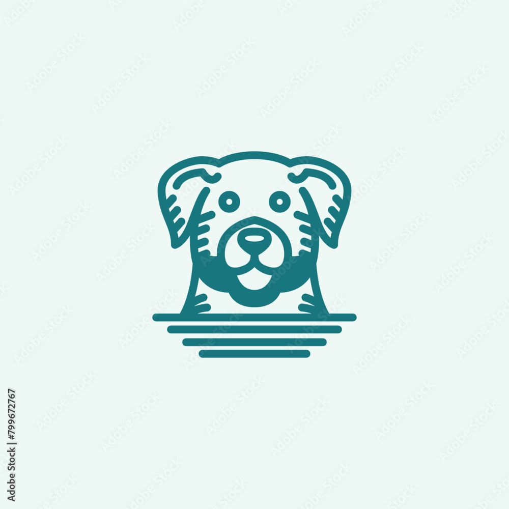 Creative design logo ideas dogs with close up head become a brand ...