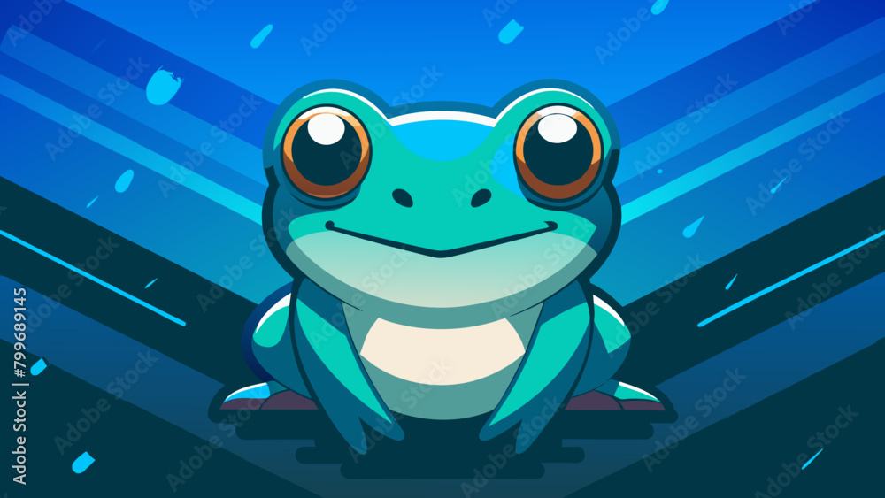 Kawaii frog, minimalist, cute, Cute minimalist: adorable rana. Rana ...