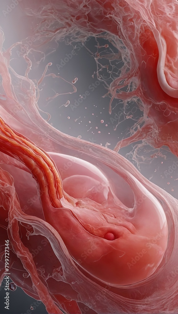 Abstract illustration concept of endometriosis, menstruation, period ...