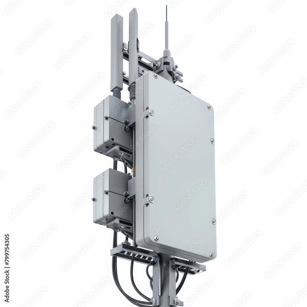 Telecommunication pole of 4G and 5G cellular. Base Station or Base ...