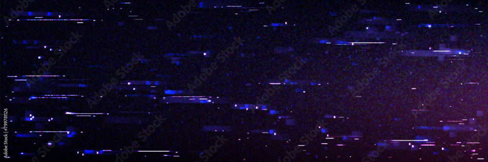 Glitch pixel background. Vector realistic illustration of black screen ...