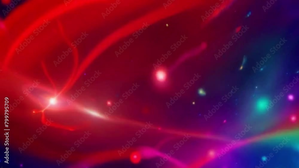 Vidéo Stock Neon Space: 3D animated bright abstract background with ...