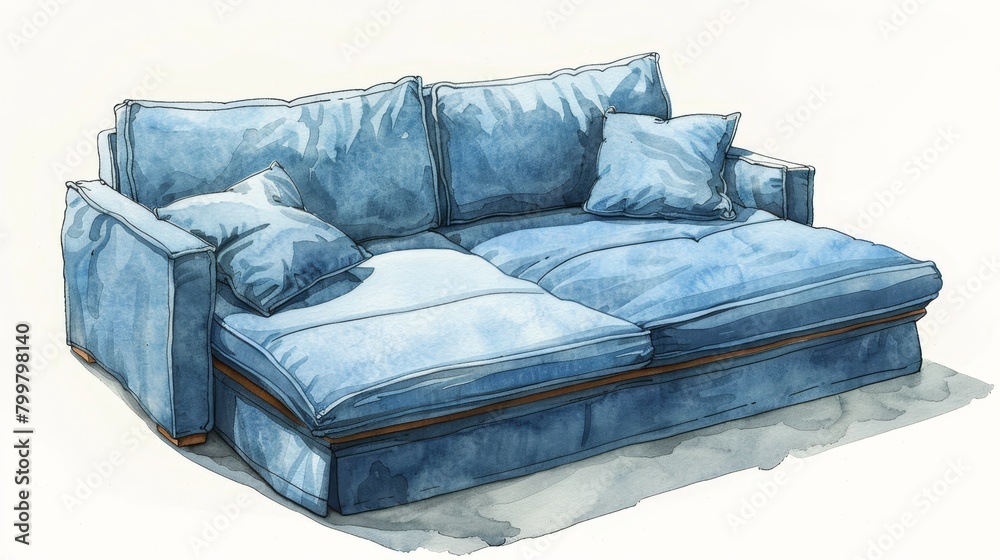 Sofa Bed Convertible Design: An illustration highlighting the ...