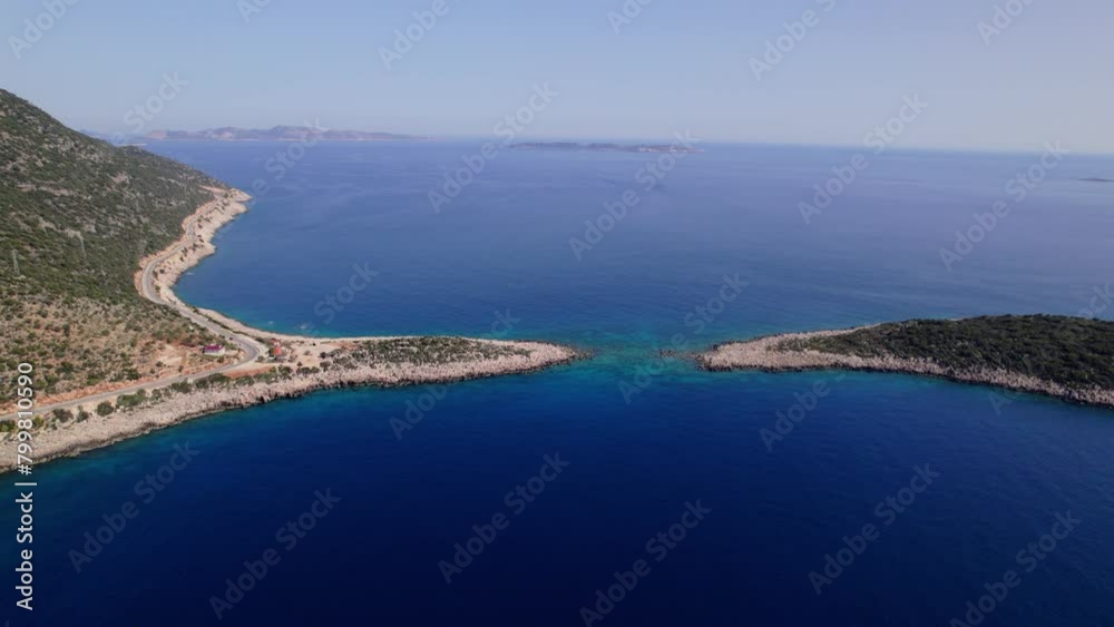 4K video images of Kaputas beach located near Antalya Kas Kalkan from ...