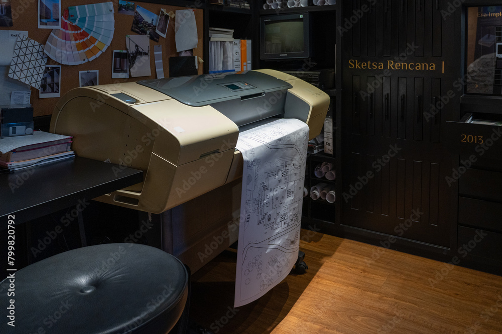 Blueprints In Progress A Large Format Printer And Scanner In An Blueprints In Progress A Large Format Printer And Scanner In An