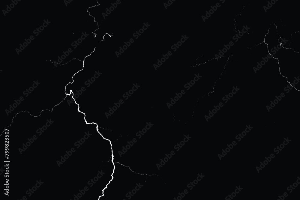realistic lighting thunderbolt isolated on black background. Summer ...