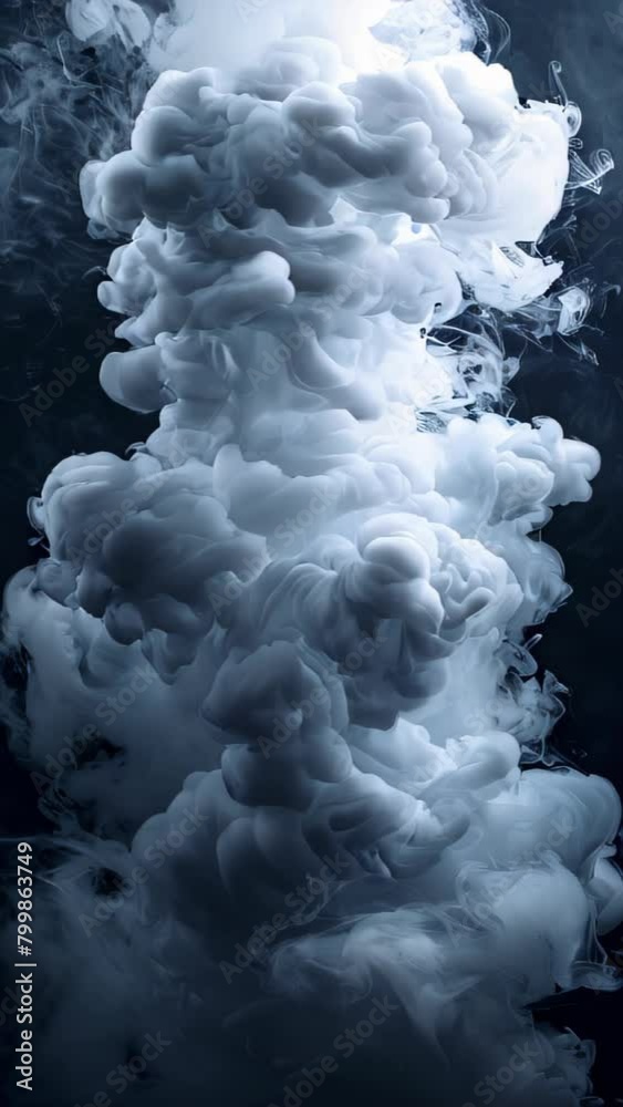 Vidéo Stock A large cloud of smoke is billowing out of a fire. The ...