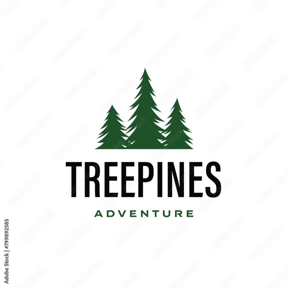 Elegant tree pines logo for nature-inspired branding and environmental ...