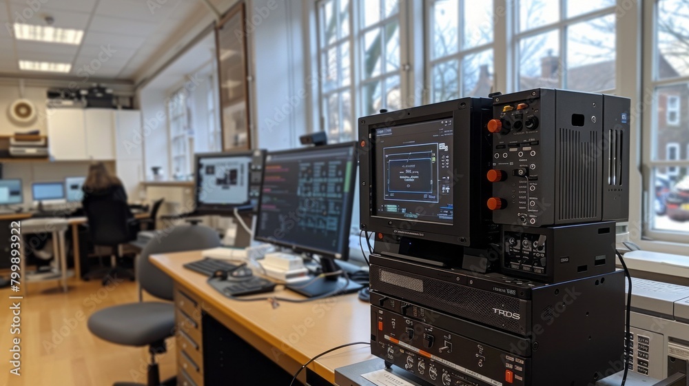 A terahertz time-domain spectroscopy system characterizing material ...
