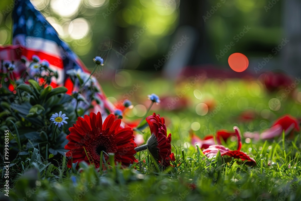 Memorial Day photography with dynamic red, white, and blue color ...