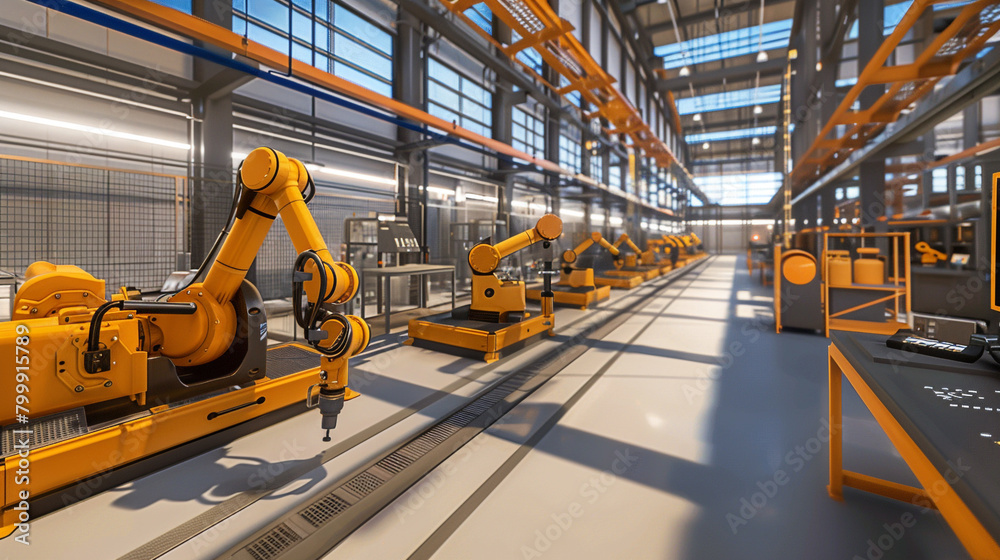 Foto de manufacturing plant undergoing digital transformation where ...