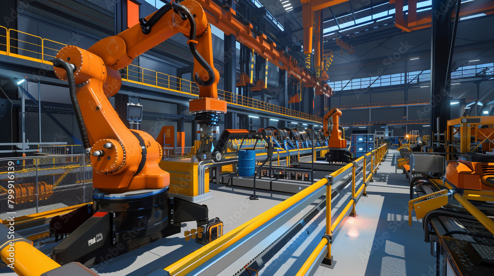manufacturing plant undergoing digital transformation where automated ...