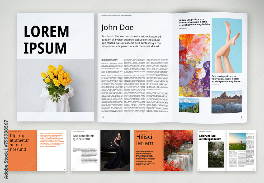 Creative Publication with a Vibrant and Versatile Layout Design Stock ...