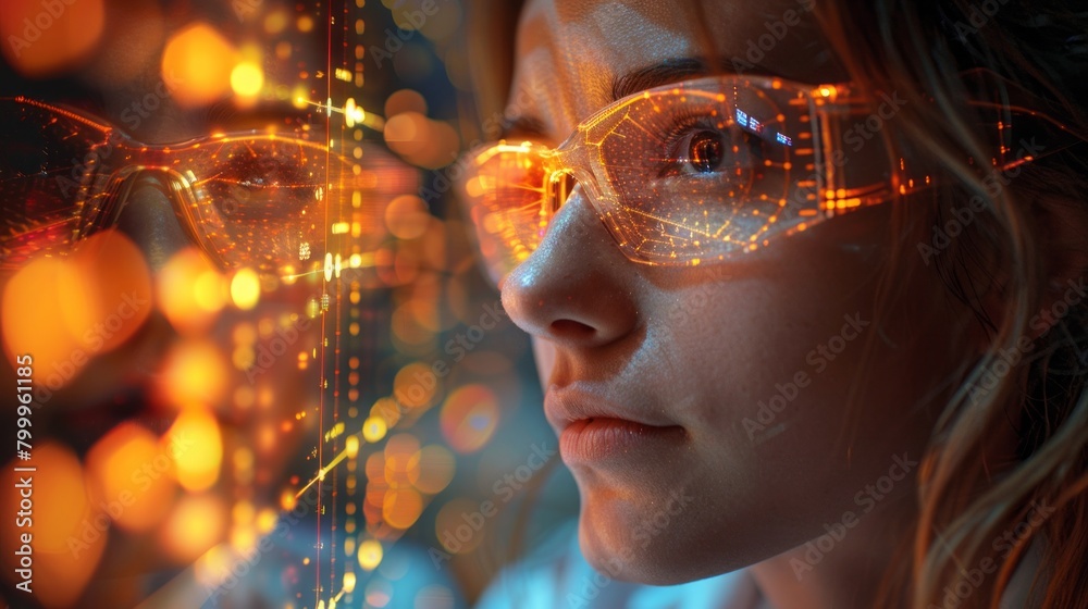 A nuclear physicist studying nuclear fusion reactions in a laboratory ...