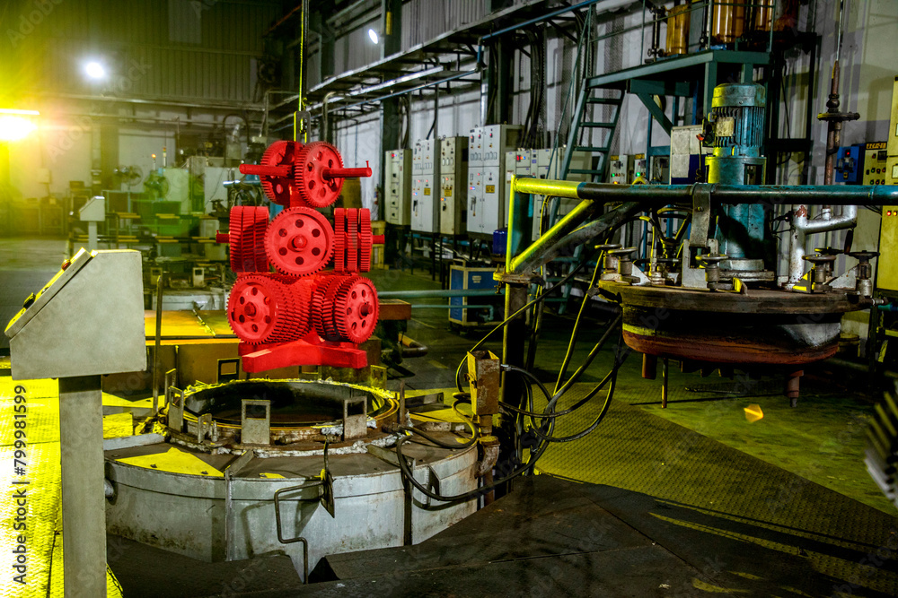 gas carburizing furnace, hardening process of metal parts controlled ...