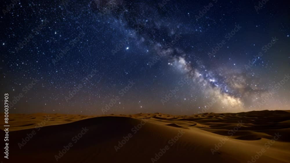 Majestic Night Sky Filled With Stars Above a Vast Desert Landscape, A ...