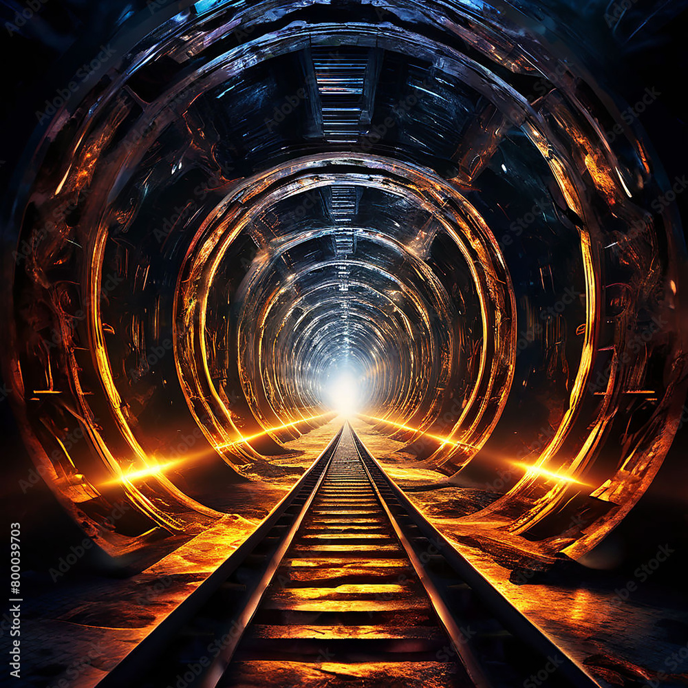 Foto de tunnel of light-light tunnel in the tunnel-tunnel of tunnel ...