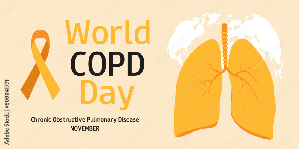 World COPD Awareness Day. November 15th each year. Template for ...