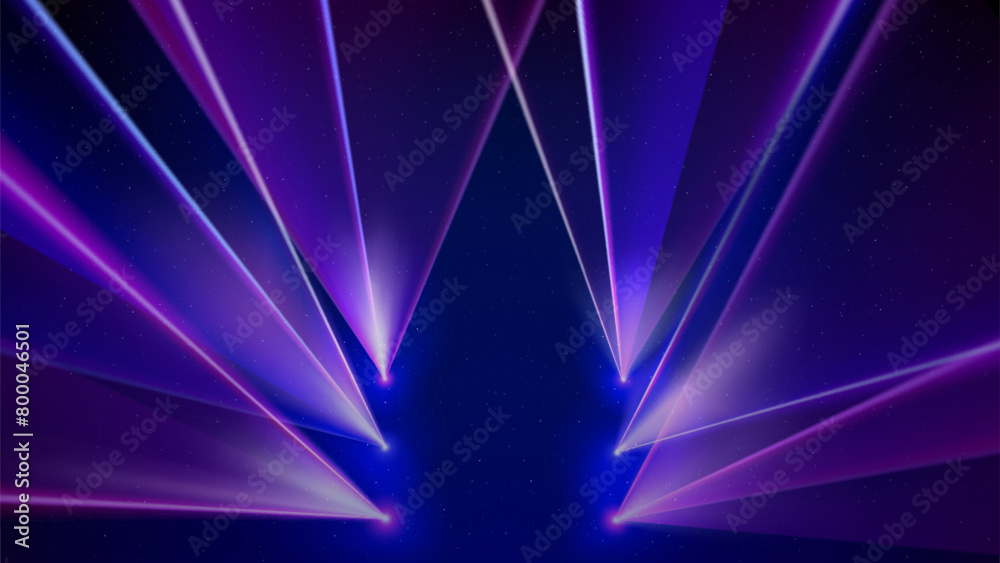 Laser light show. Bright led laser beams, dj light party, led strobe ...