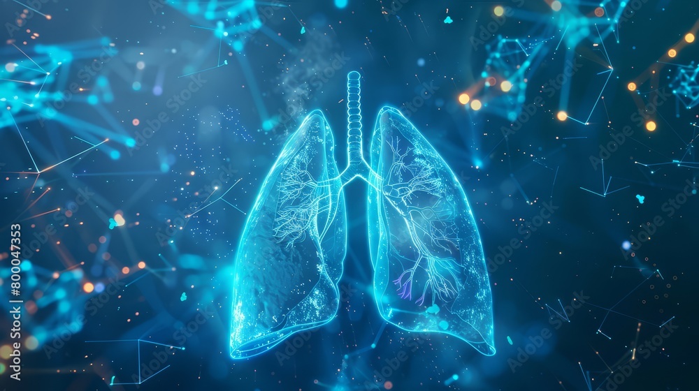 Abstract image of human lungs. Human Internal Organ Lungs consisting of ...