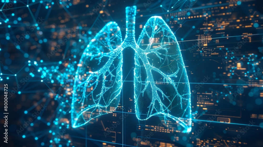 Abstract image of human lungs. Human Internal Organ Lungs consisting of ...