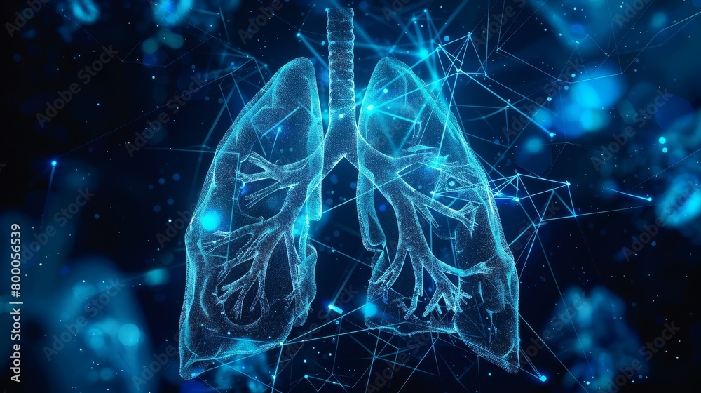 Abstract image of human lungs. Human Internal Organ Lungs consisting of ...