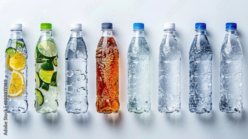 Top-down perspective of various water types, clearly distinguishing ...