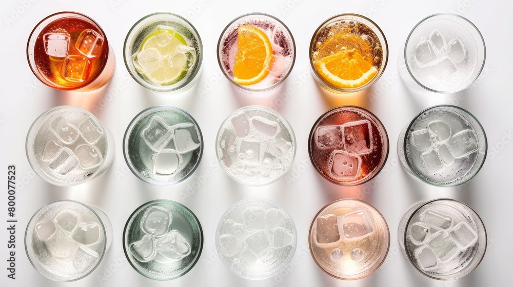 Top-down perspective of various water types, clearly distinguishing ...