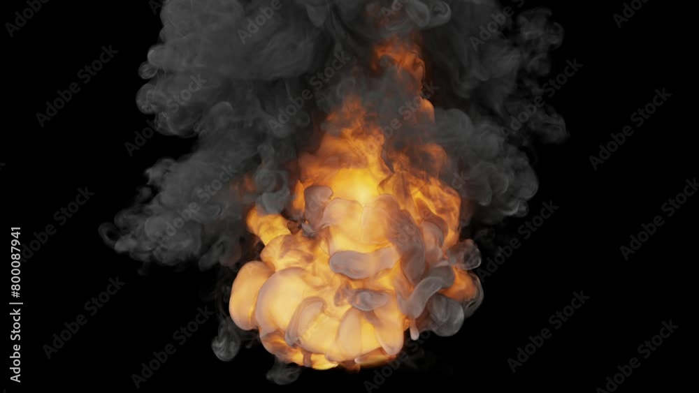 Vidéo Stock Amazing visual effects of powerful fire and heavy billowing ...