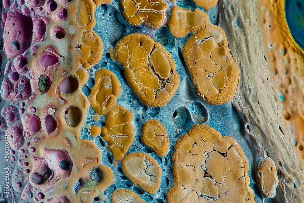 Microscopic cross-section of a bone. Stock Illustration | Adobe Stock