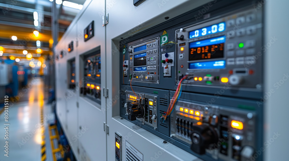 Electrical cabinet with electrical panels and energy measurement ...