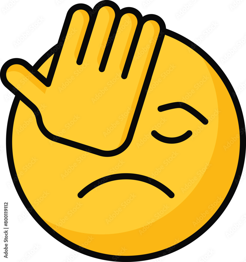Get this amazing icon of facepalm emoji, sad expressions emoji Stock ...