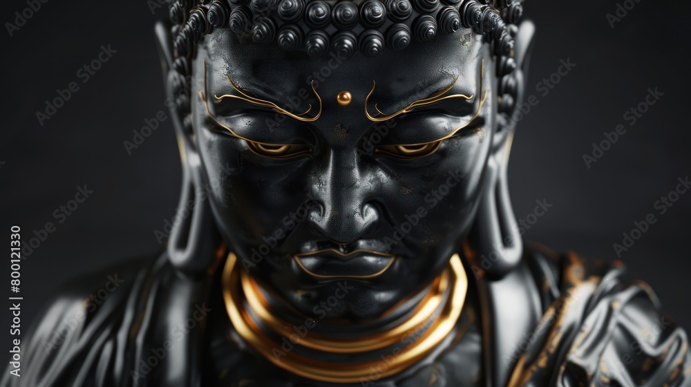 Angry 3D Buddha. Contemporary abstract art. Isolated background Stock ...