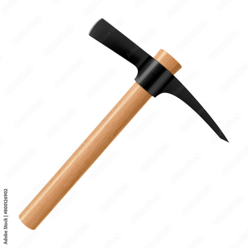 Pickaxe hammer isolated on white background. Rock hammer tool. Hand ...