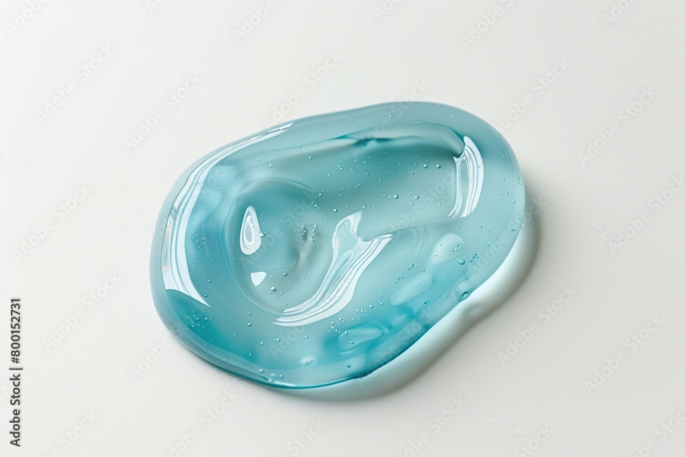 Gel. Blue gel texture with bubbles swoosh swatch sample cosmetics ...