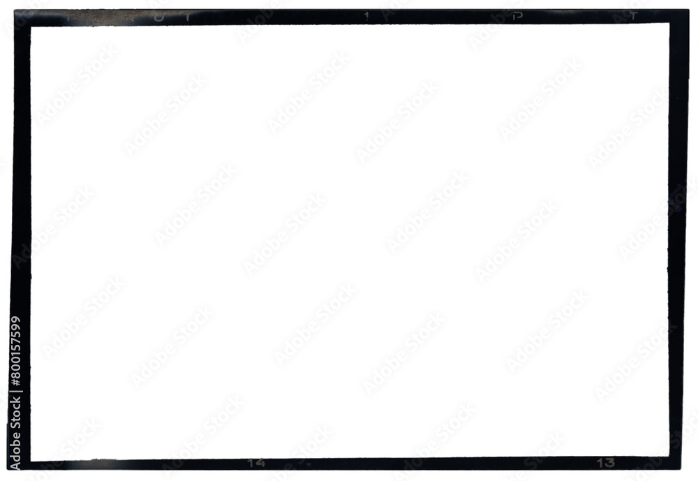 Vintage photo film frame of an old camera with transparent background ...