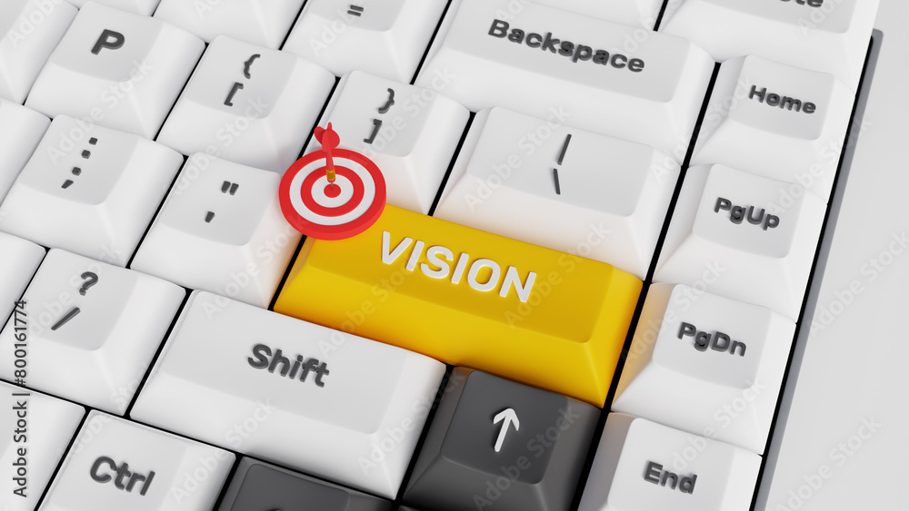 New year planning and vision concept. Targeting the business concept ...