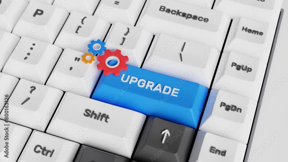 Upgrade, reboot, improve or training concept. Business competition ...