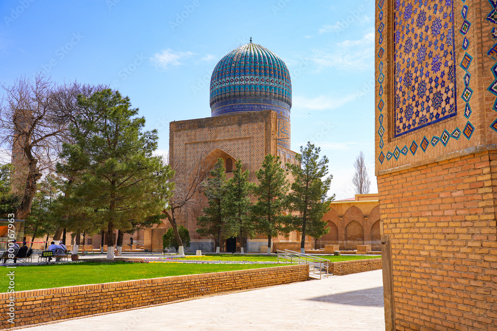 Bibi-Khanym Mosque in Samarkand, Uzbekistan, Central Asia - Built in ...