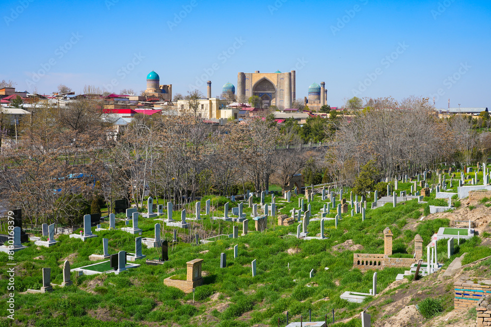 Bibi-Khanym Mosque in Samarkand, Uzbekistan, Central Asia - Built in ...