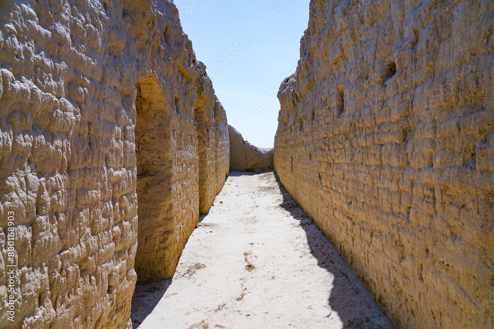 Ruins of the ancient Sogdian capital of Varakhsha, founded in the 1st ...
